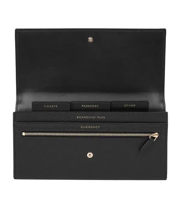Smythson Leather Marshall Travel Wallet