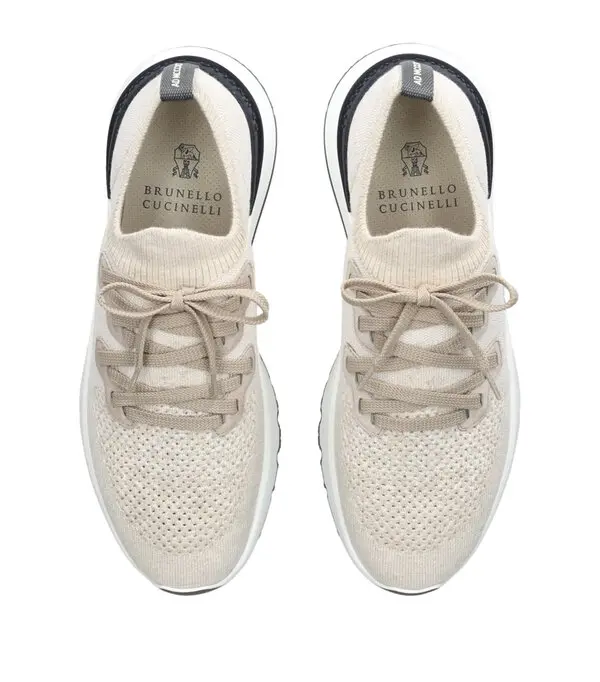 Brunello Cucinelli Knitted Sneakers - Beige