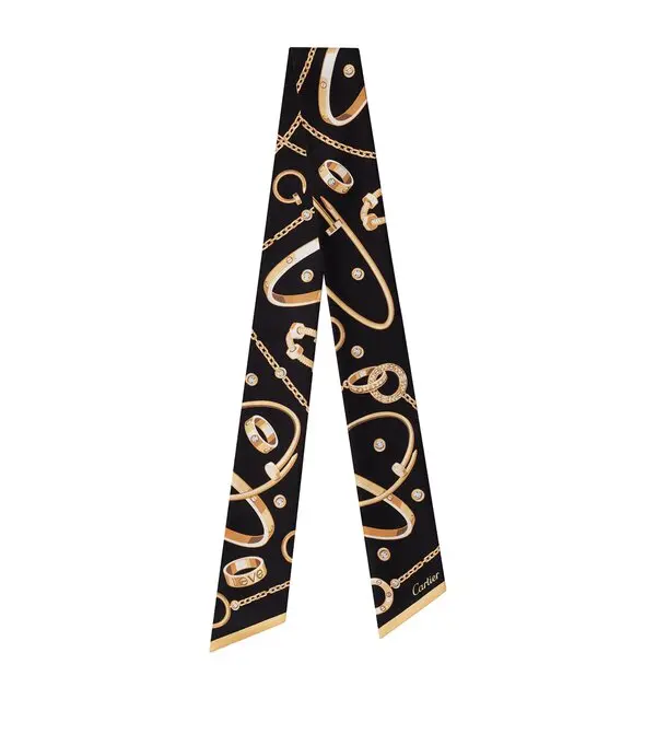 Cartier Silk Precious Mundanity Twilly - Black