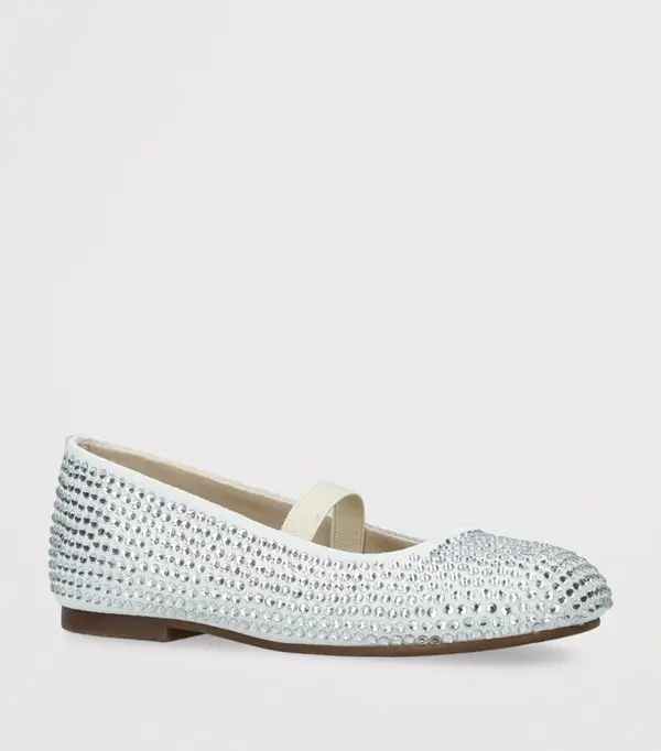BABYWALKER Embellished Leather Mary Janes