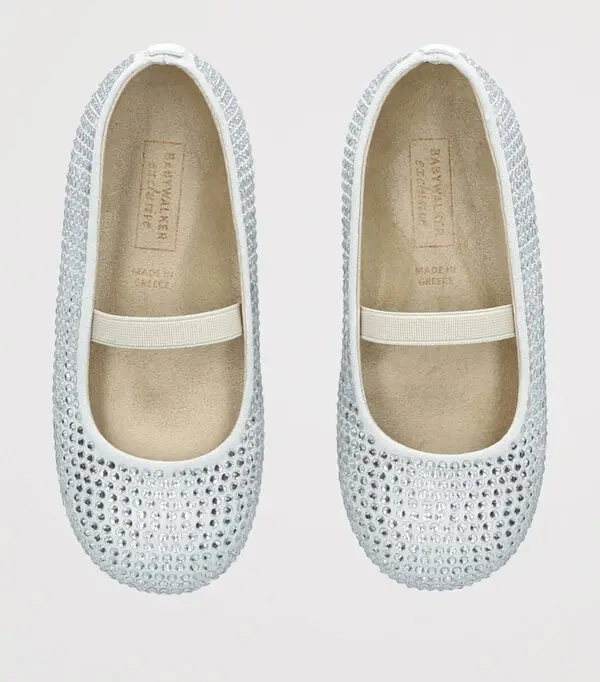 BABYWALKER Embellished Leather Mary Janes