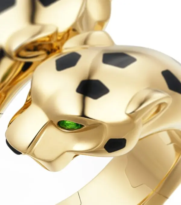 Cartier Panthère De Ring In Yellow With Tsavorite Garnet And Onyx