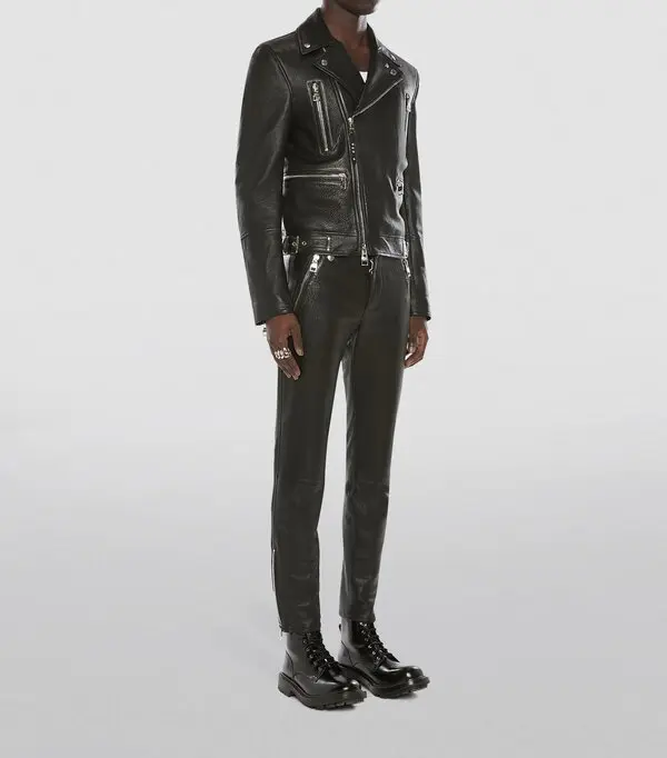 Alexander McQueen Leather Biker Jacket