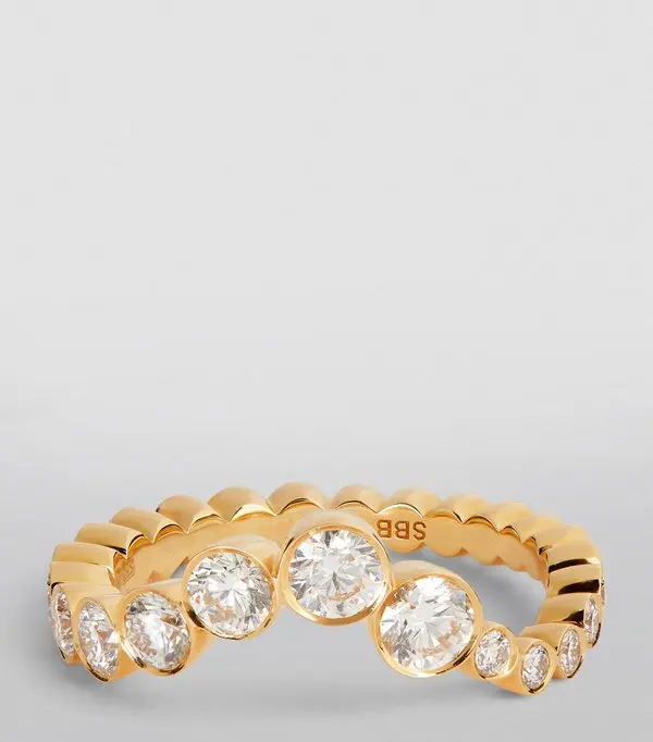 Sophie Bille Brahe Ensemble Ocean Ring With Diamonds