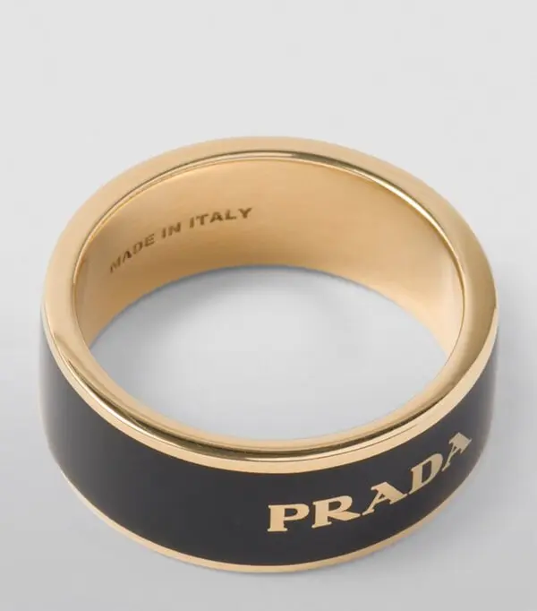 Prada Enamel Logo Ring