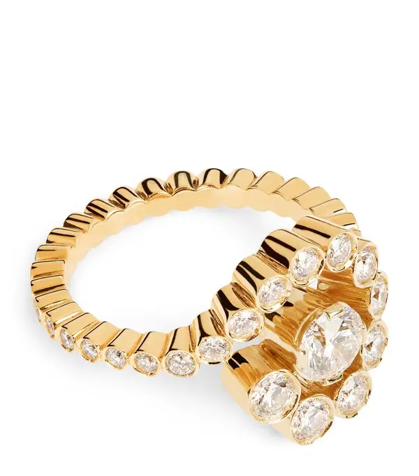 Sophie Bille Brahe 18kt Yellow Diamond Escargot Ring - Gold