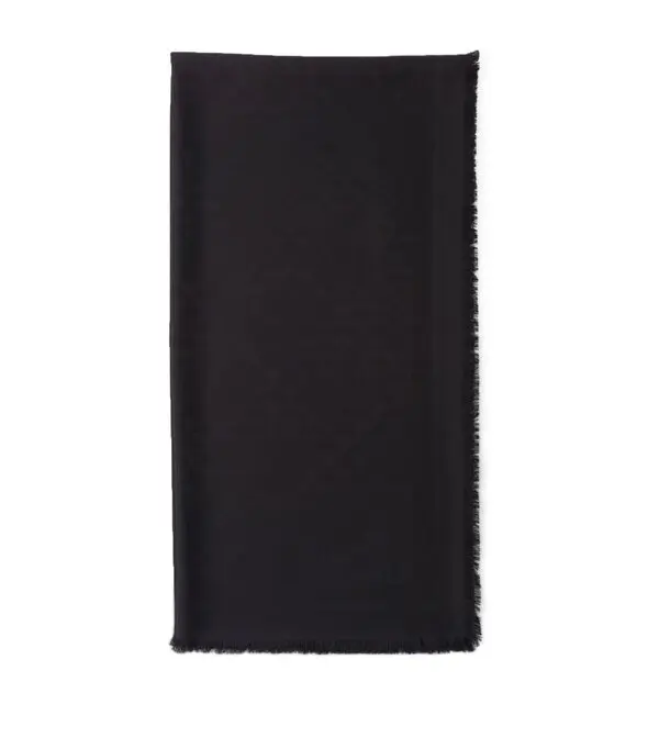 Prada Silk Jacquard Scarf - Black