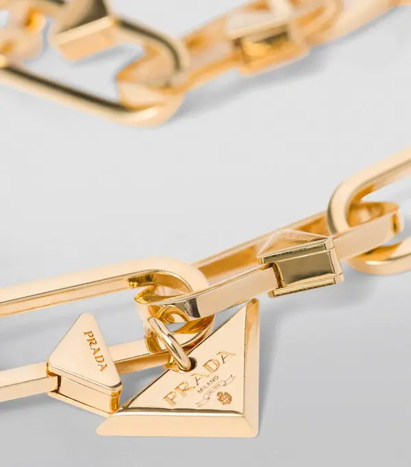 Prada Triangle Chain Necklace