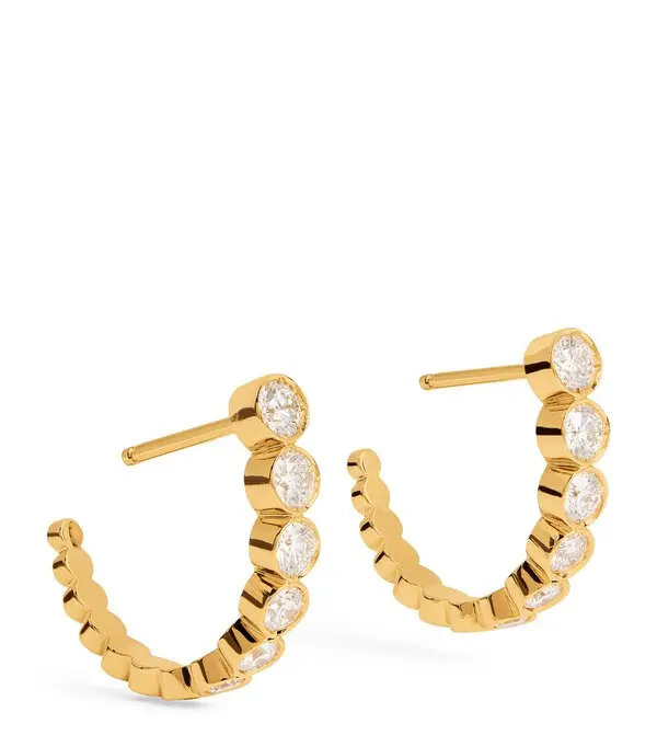 Sophie Bille Brahe Yellow Diamond Hoop Earrings - Gold