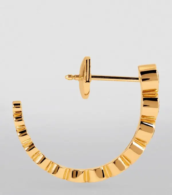 Sophie Bille Brahe Diamond And Yellow Hoop Earrings
