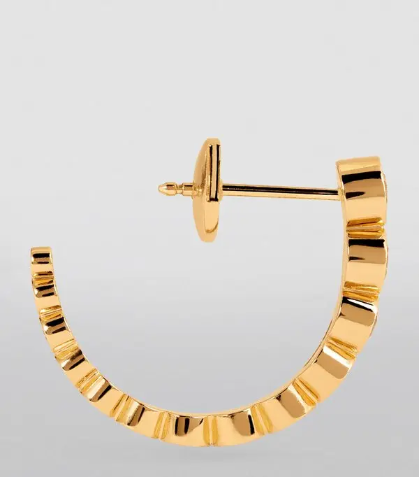 Sophie Bille Brahe Diamond And Yellow Hoop Earrings