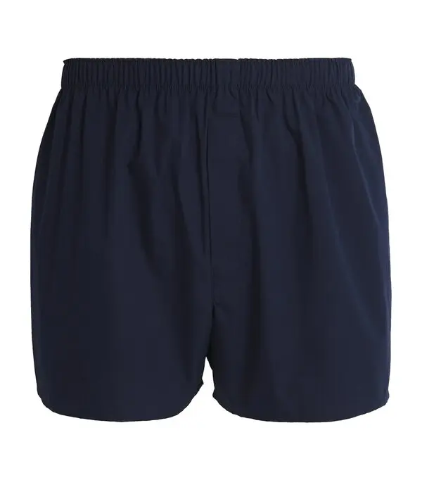 Sunspel Cotton Classic Boxer Shorts - Navy