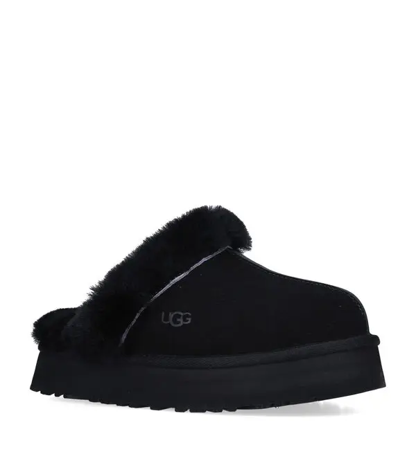 UGG Disquette Flatform Slippers - Black