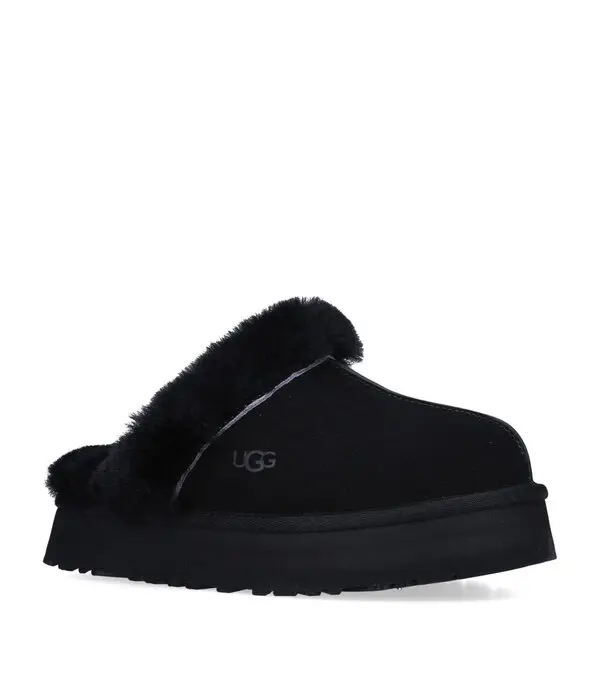 UGG Disquette Flatform Slippers - Black