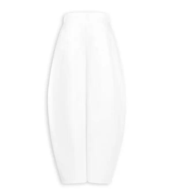 Alaïa Round Wide-leg Jeans - White