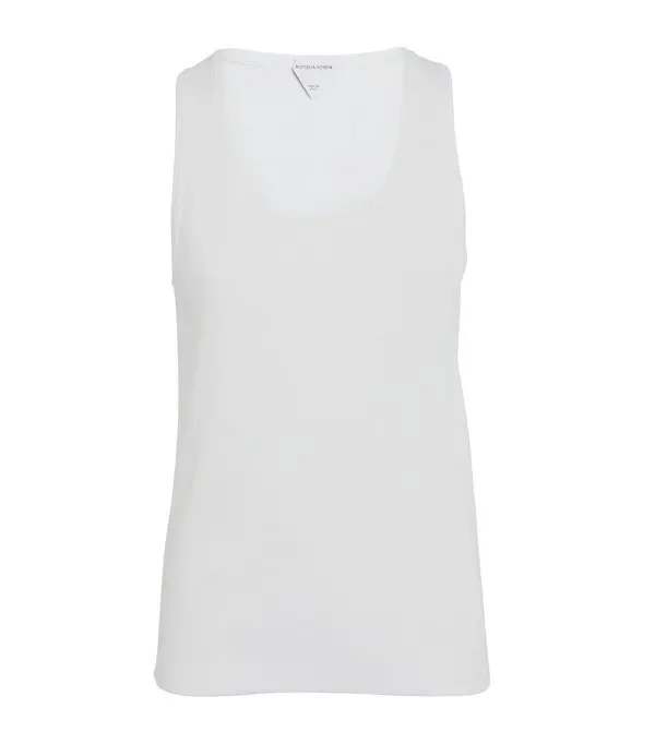Bottega Veneta Stretch-cotton Tank Top - White