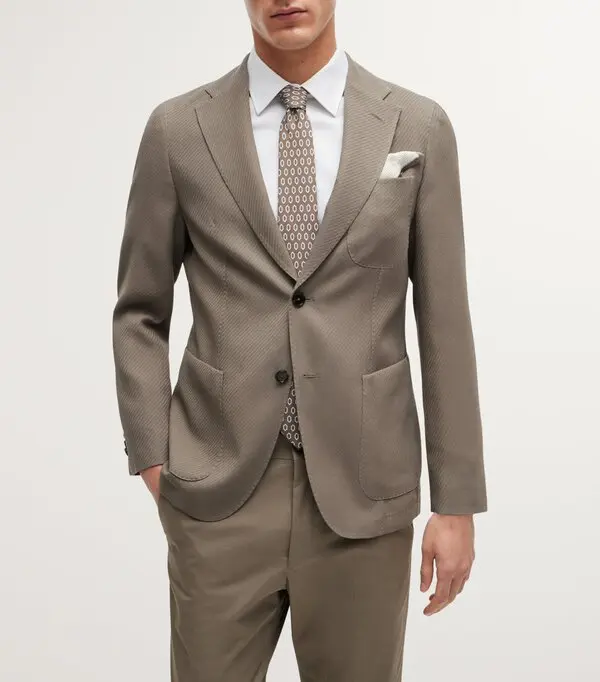 BOSS Virgin Wool-cotton Slim Blazer