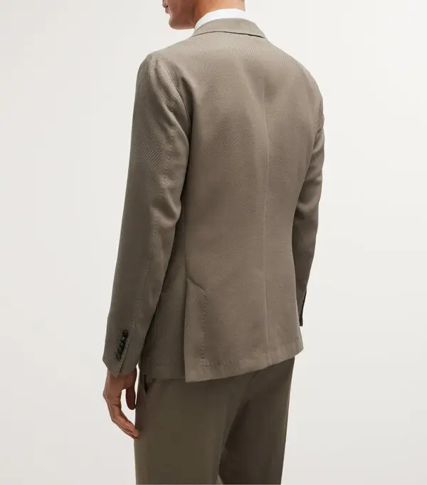 BOSS Virgin Wool-cotton Slim Blazer