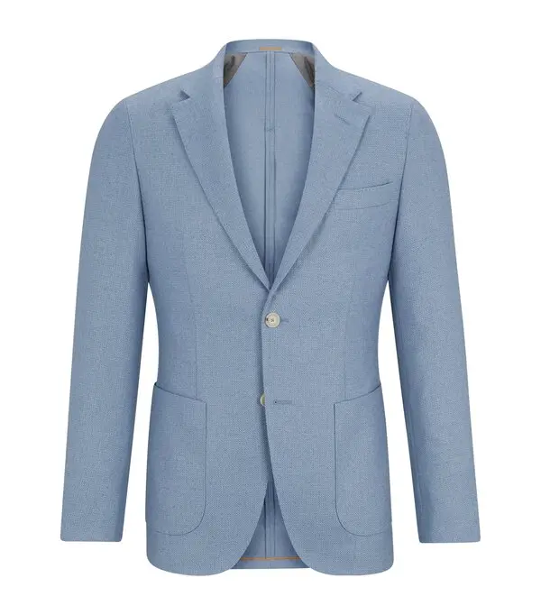 BOSS Virgin Wool-cashmere Slim Blazer - Blue