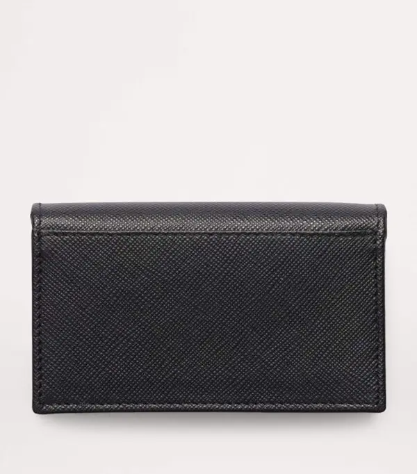 Prada Saffiano Leather Card Holder - Black
