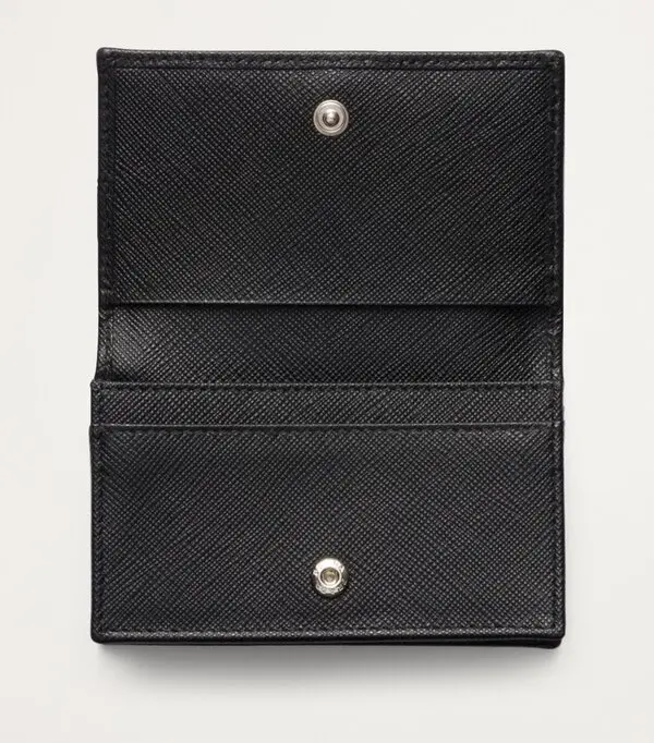 Prada Saffiano Leather Card Holder - Black