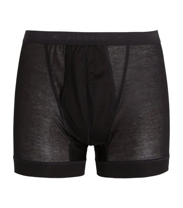 Zimmerli Cotton 252 Royal Classic Boxer Briefs - Black