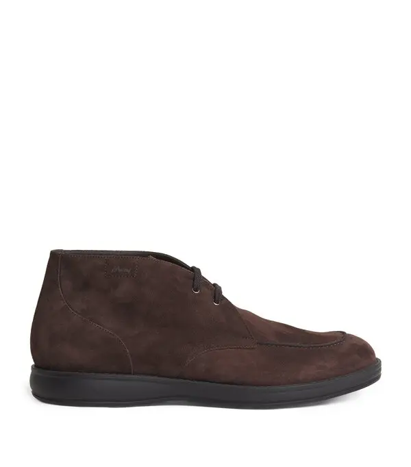 Brioni Suede Ankle Boots - Brown