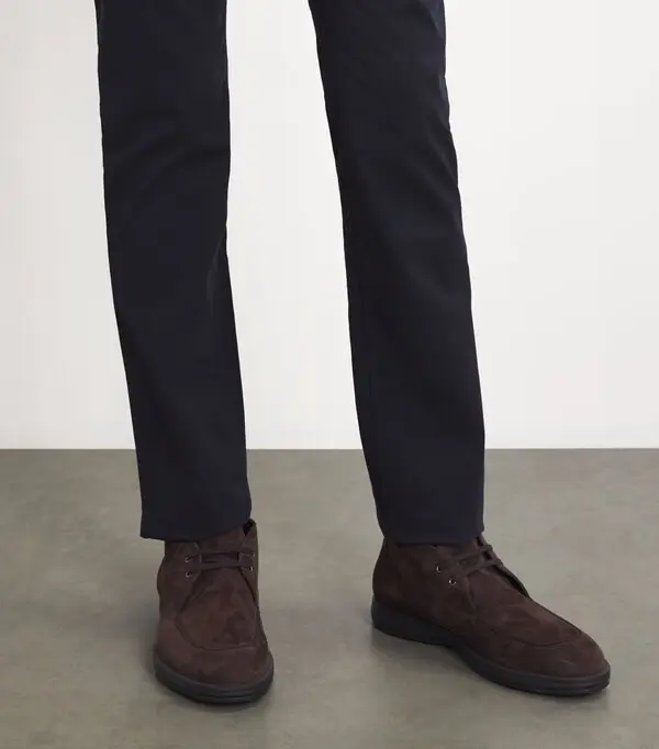 Brioni Suede Ankle Boots - Brown