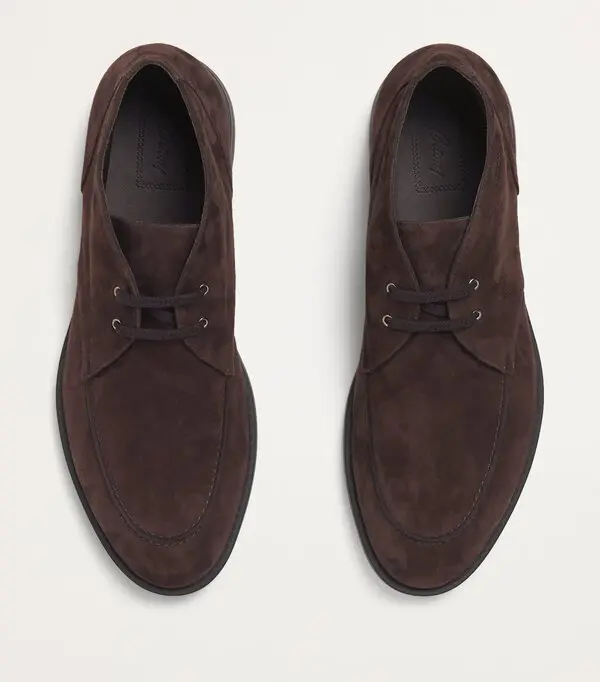 Brioni Suede Ankle Boots - Brown