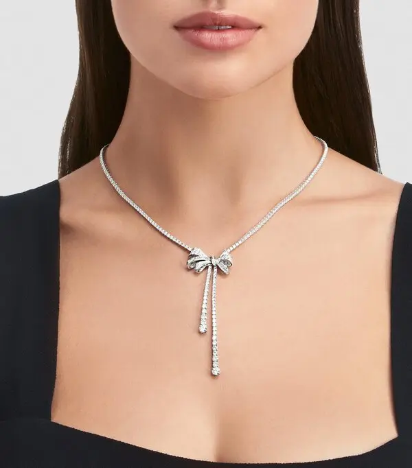 Graff Gold Diamond Bow Necklace