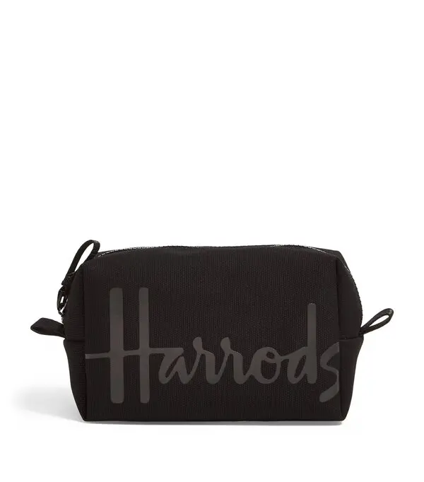 Harrods Logo Cosmetics Bag - Black