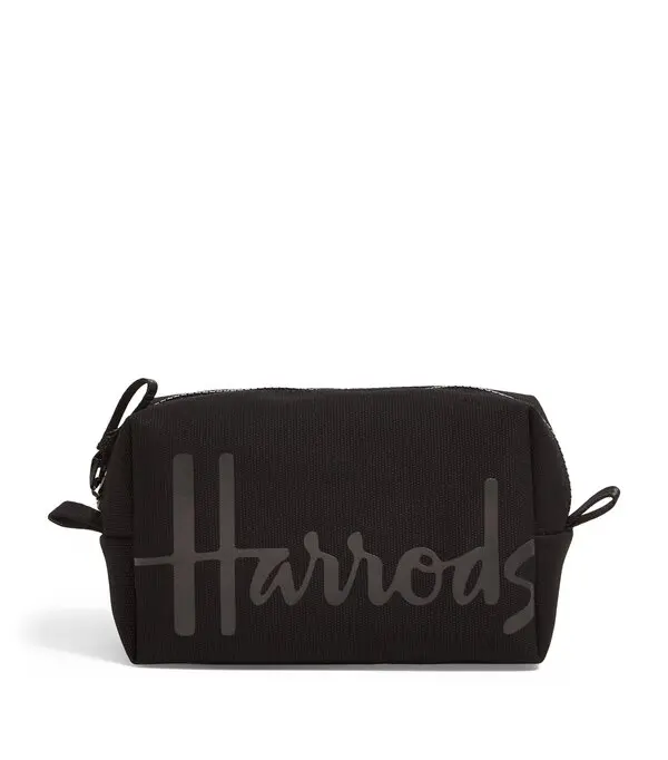 Harrods Logo Cosmetics Bag - Black