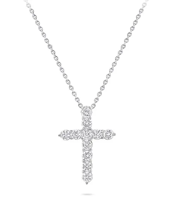 Graff Diamond Cross Pendant Necklace - White
