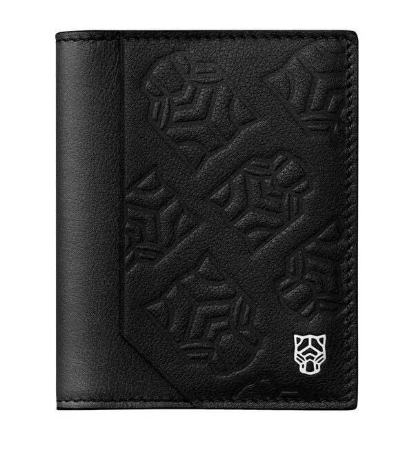 Cartier Leather Panthère De Bifold Card Holder - Black