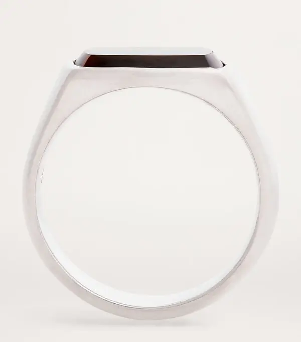 Tom Wood Sterling Cushion Tiger Eye Ring