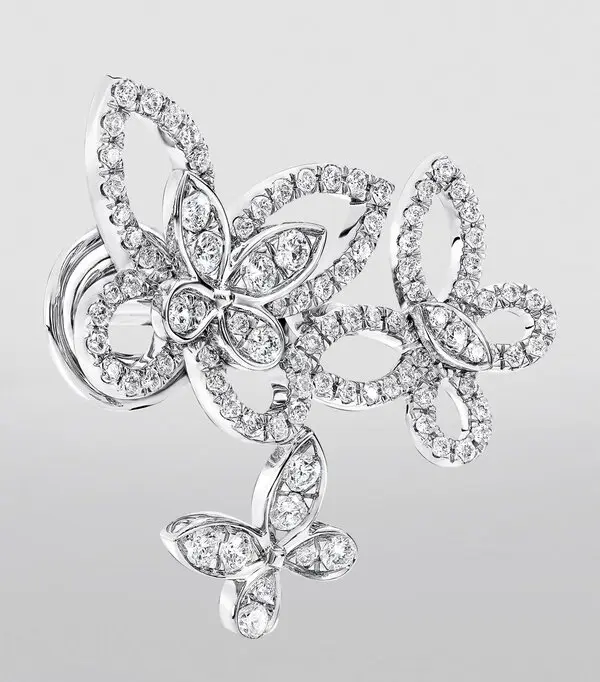 Graff Gold And Diamond Butterfly Earrings