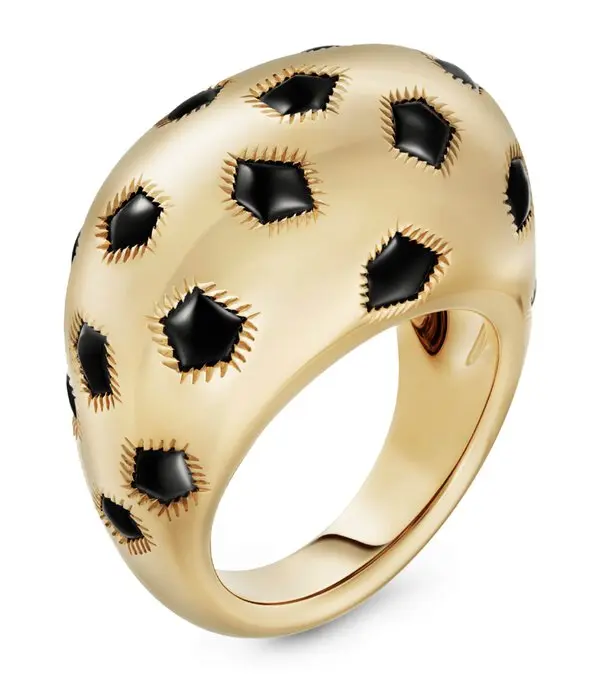 Cartier Panthère De Ring In Yellow And Onyx - Gold