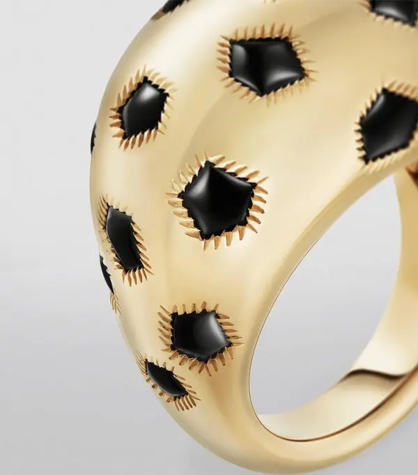 Cartier Panthère De Ring In Yellow And Onyx