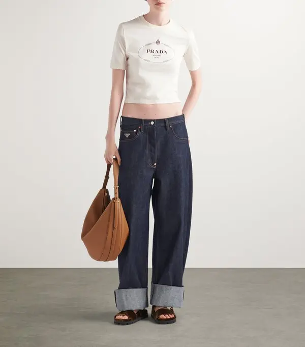 Prada Cotton T-shirt With Savoy Logo