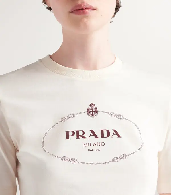 Prada Cotton T-shirt With Savoy Logo