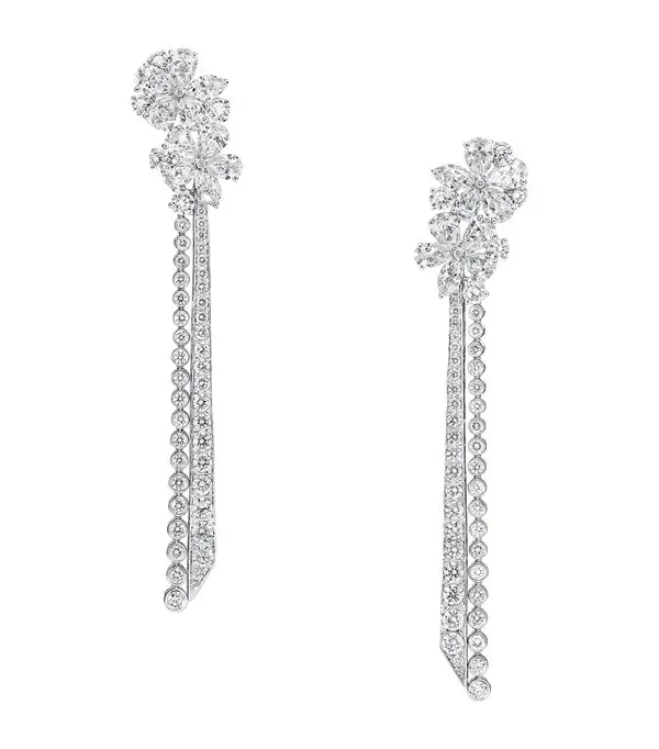 Graff Carissa Diamond Drop Earrings - White