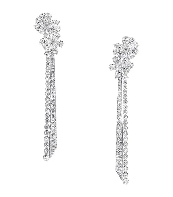Graff Carissa Diamond Drop Earrings - White