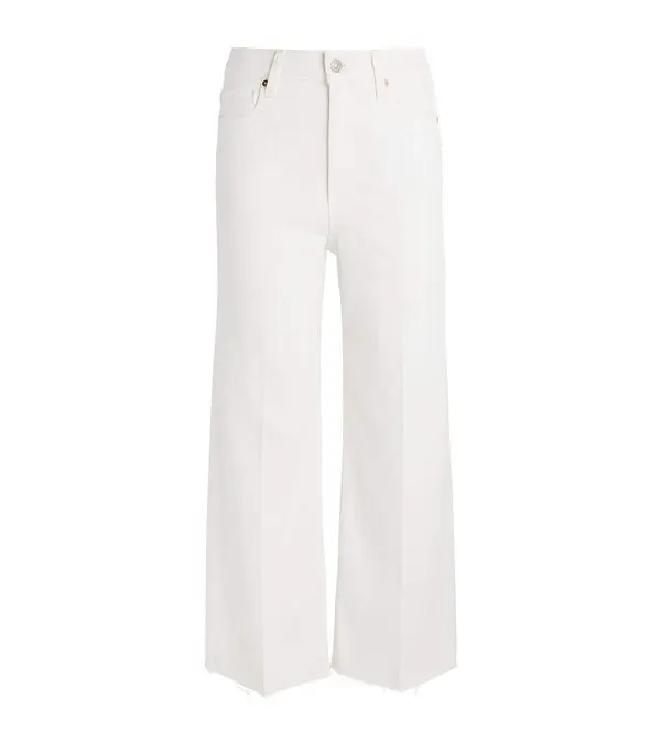 Paige Anessa Wide-leg Cropped Jeans - White
