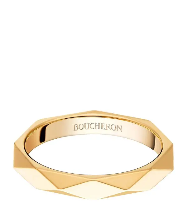 Boucheron Yellow Facette Wedding Band - Gold