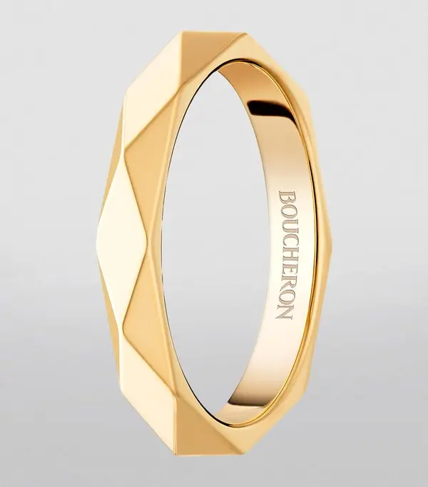 Boucheron Yellow Facette Wedding Band