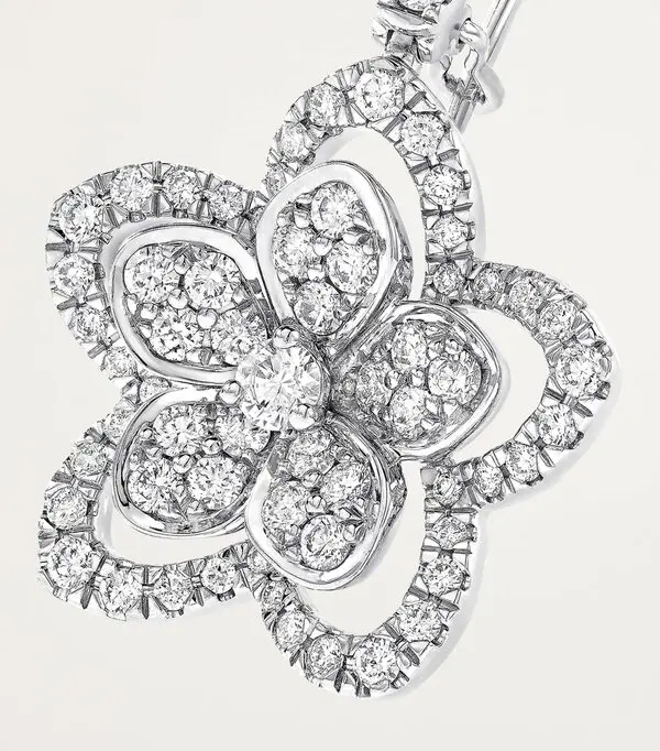 Graff Gold Diamond Wild Flower Earrings