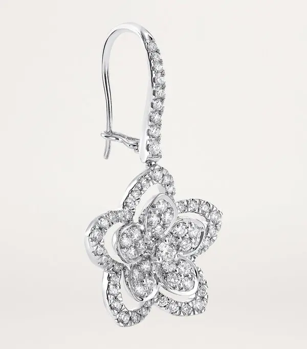 Graff Gold Diamond Wild Flower Earrings
