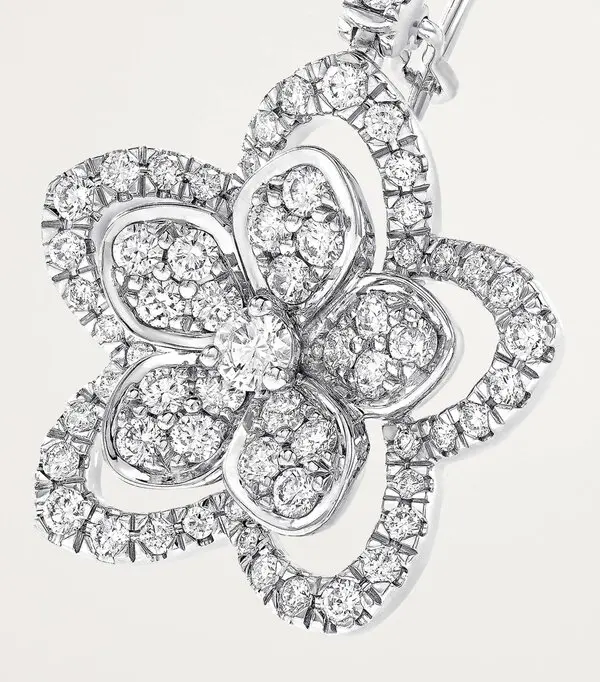 Graff Gold Diamond Wild Flower Earrings