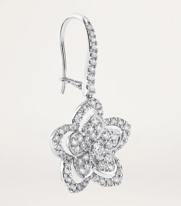 Graff Gold Diamond Wild Flower Earrings