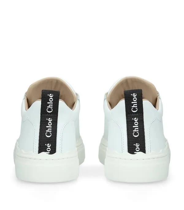 Chloé Leather Lauren Sneakers - White
